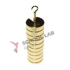Hanging Slotted Masses, Brass (250g) - 9 x 25g Masses and Hanger